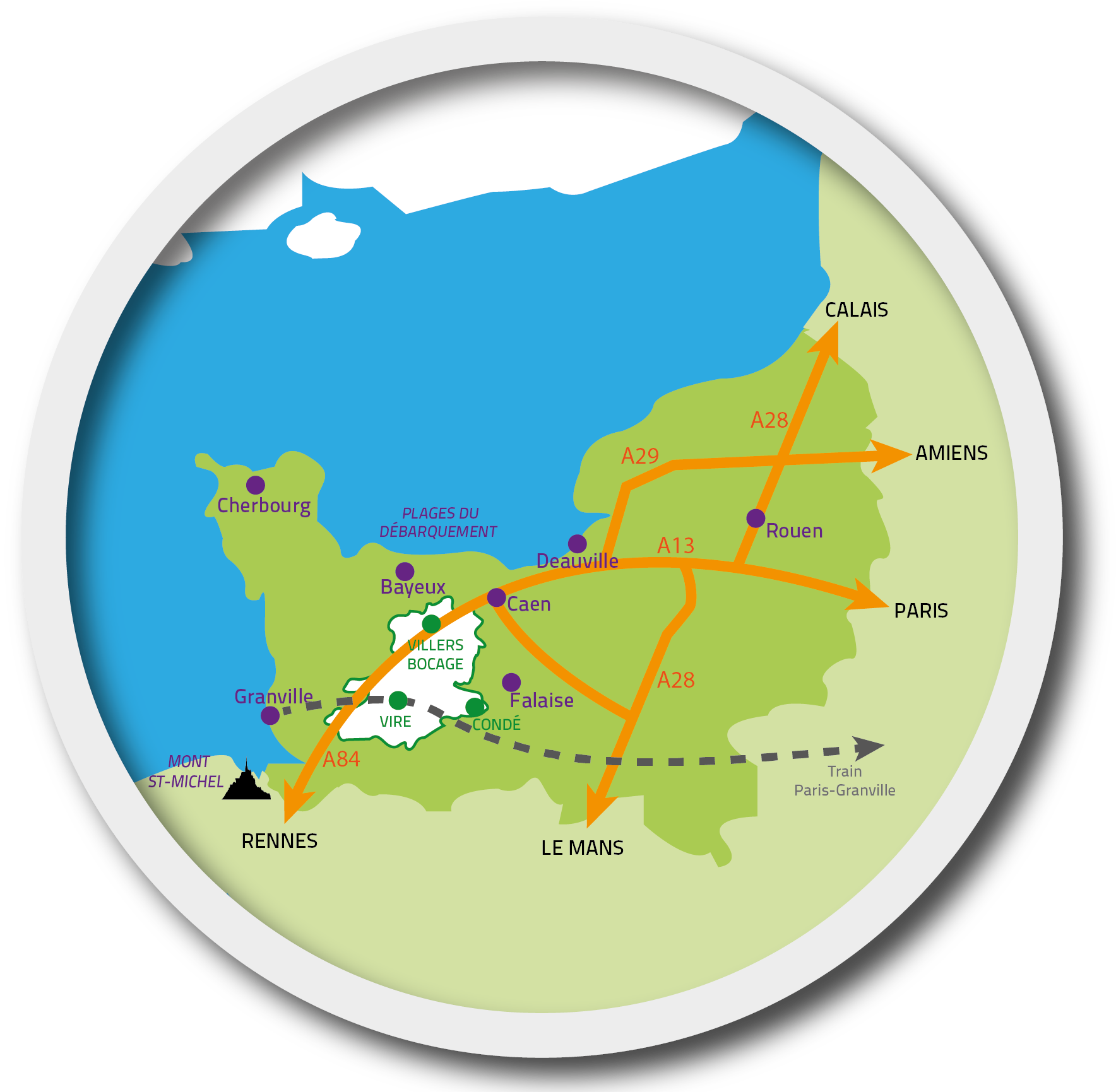 Comment venir dans le Pays de Vire